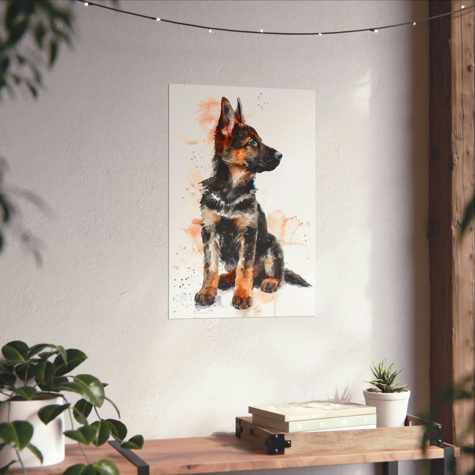 German Shepherd Wall Art Print Gallery Wall, Pet Art, Dog Poster ...