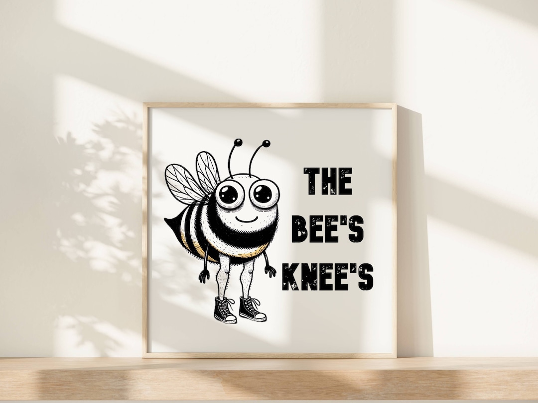 Funny Bee Wall Art Gallery Wall Bathroom Decor for New Home Gift Idea ...