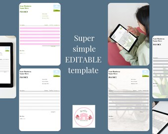 Invoice Template. Minimalist Invoice Template, Invoice Editable ...
