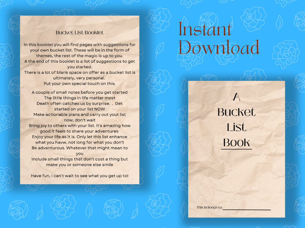 Editable Bucket List Booklet - Etsy
