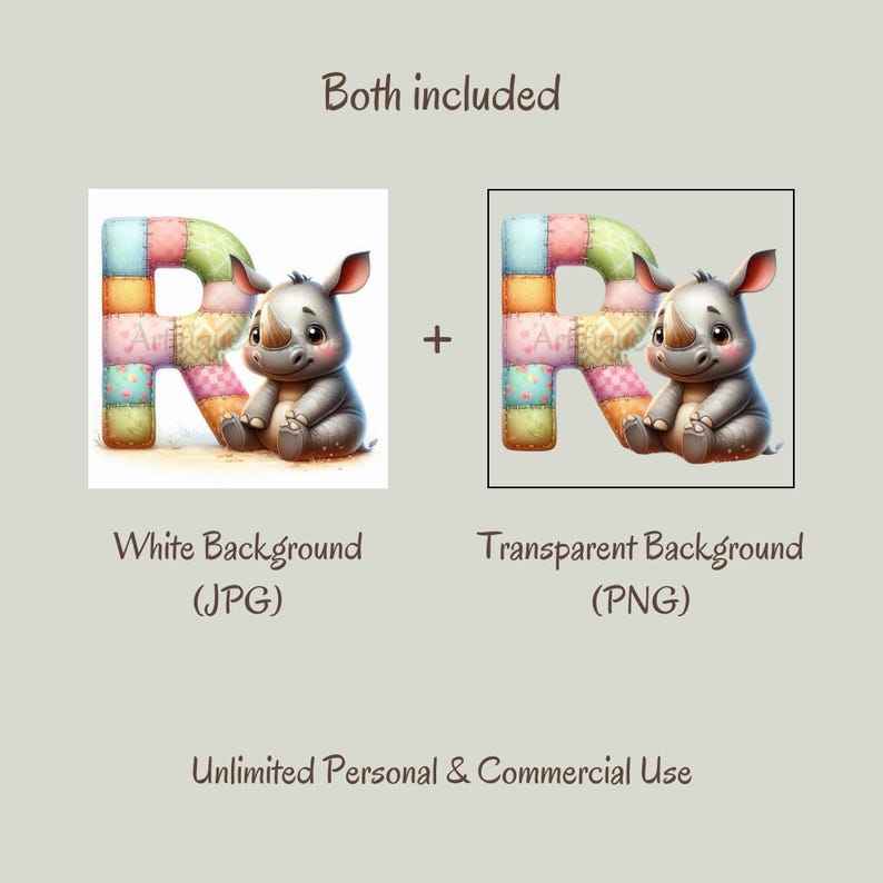 Adorable Animal Alphabet Clipart Watercolor A-Z Educational Digital ...