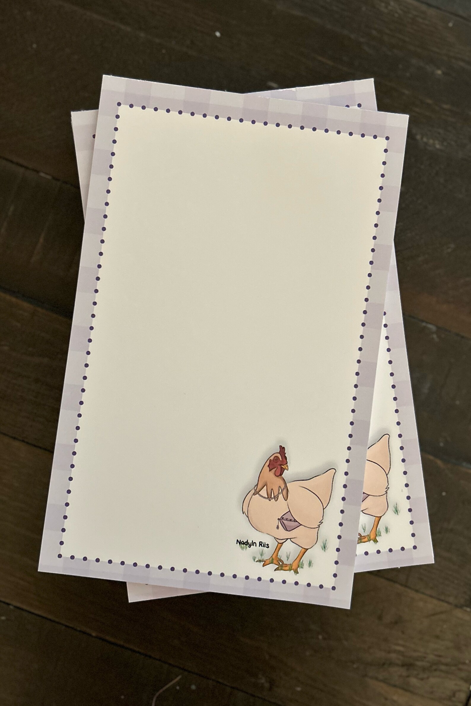 Fancy Chicken Notepad Cute Chicken Pad Cute Stationery Illustrated ...