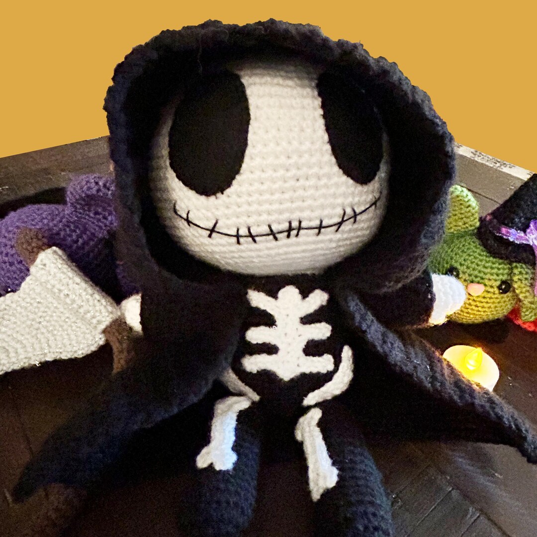 Crochet Grim Reaper Plush Cute Grim Reaper Plushy Handmade Crochet ...