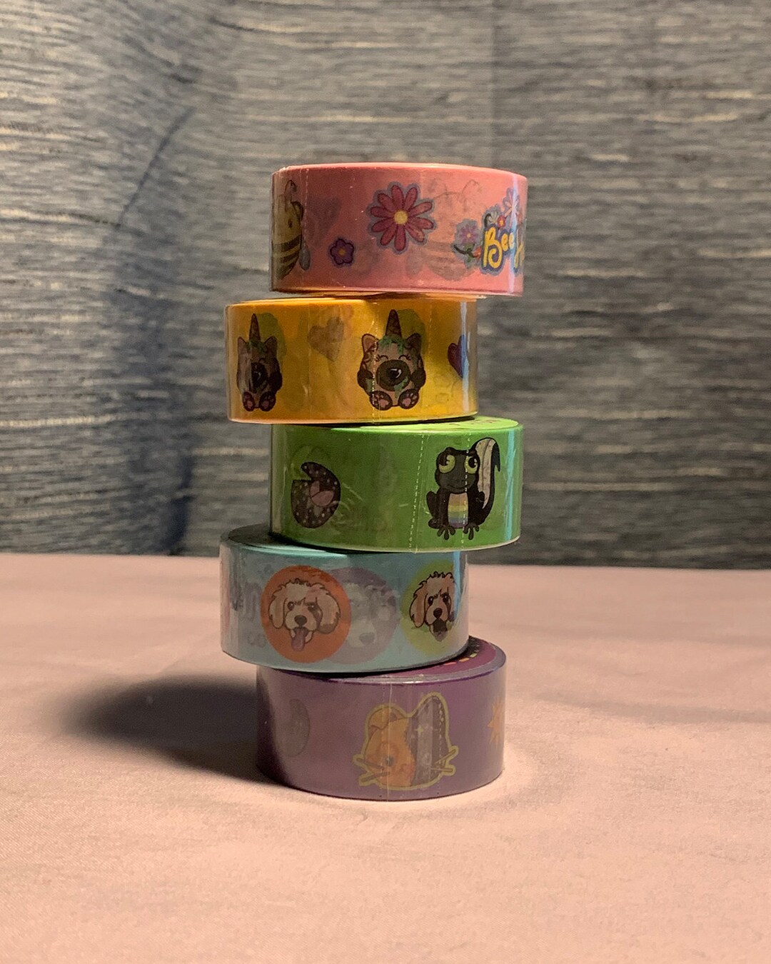 Cute Animal Washi Tape Set - 5 Rolls 20mm Wide - Stationary Cute Washi ...