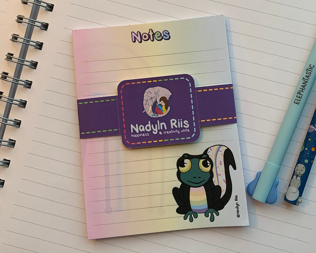 Frog Notepad Cute Frog Pad Cute Stationery Illustrated Frog Notepad ...