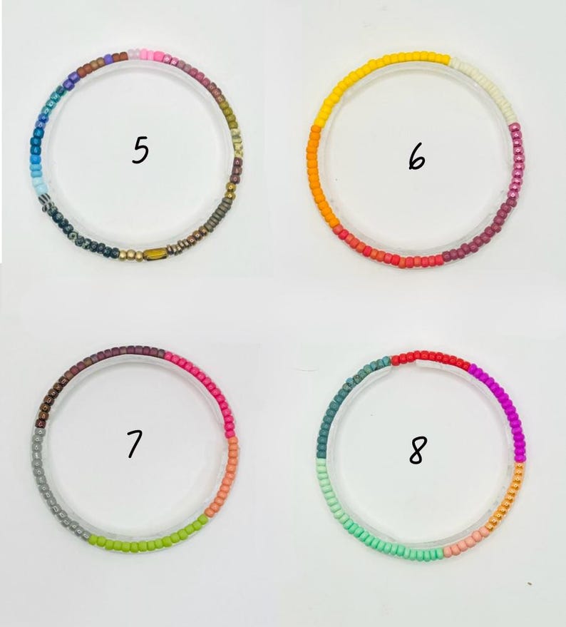 Seed Bead Bracelets: Miyuki Beads, Stretch, Stacking Bracelets - Etsy