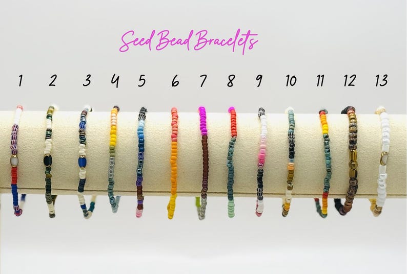 Seed Bead Bracelets: Miyuki Beads, Stretch, Stacking Bracelets - Etsy