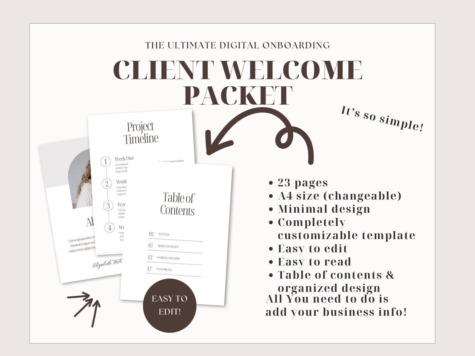 Client Welcome Packet, Virtual Assistant Welcome Packet, Coaching ...