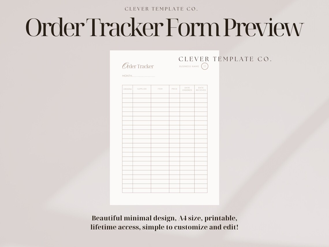 Order Form Bundle, Small Business Forms, Invoice Template, Custom Order ...