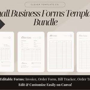 Order Form Bundle, Small Business Forms, Invoice Template, Custom Order ...