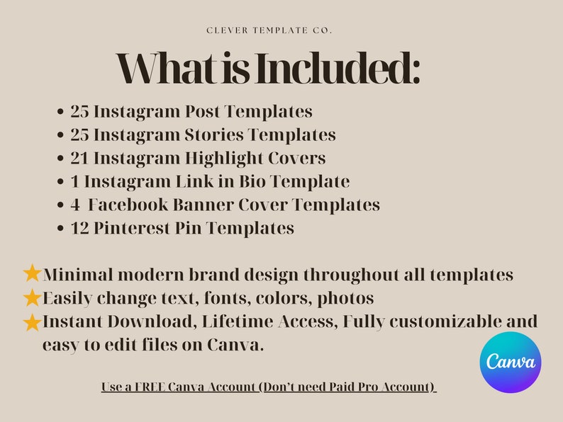 Social Media Template Bundle, Instagram Bundle, Pinterest Templates ...