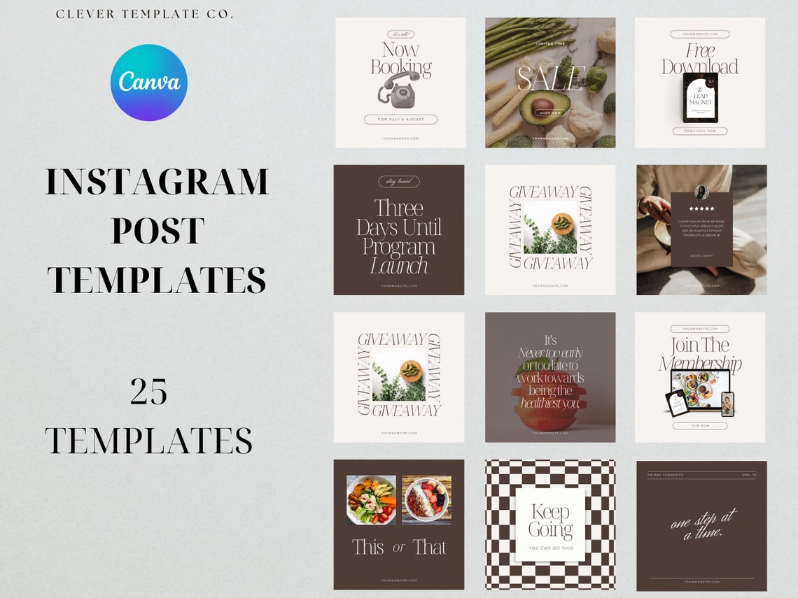 Social Media Template Bundle, Instagram Bundle, Pinterest Templates ...