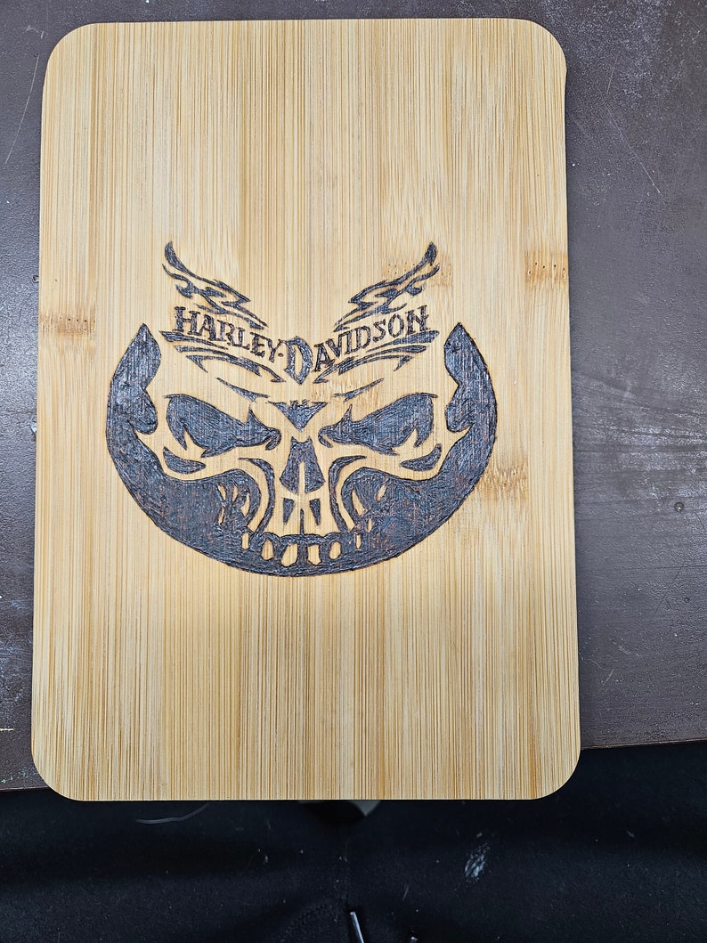 Harley Davidson Pyrography Cutting Board - Etsy