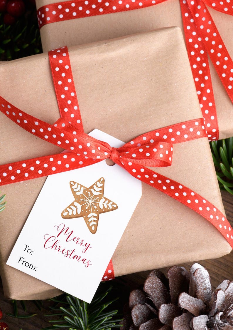Christmas Gift Tags Printable Holiday Tags Instant Download Merry ...