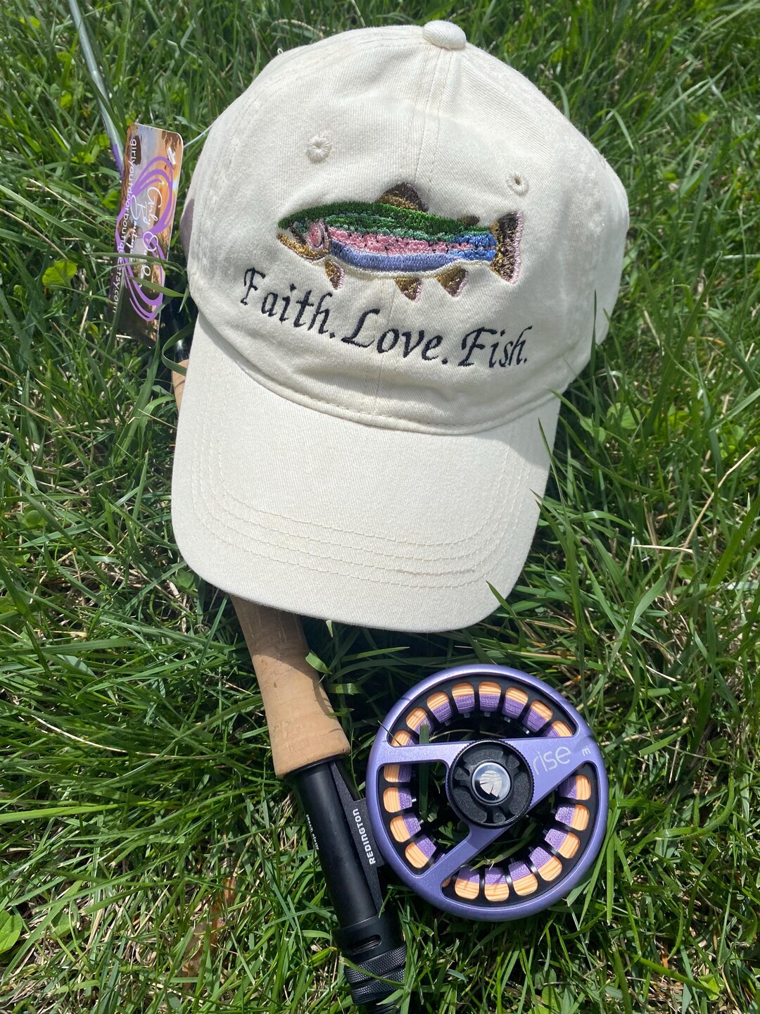Faith.love.fish-rainbow Trout Ladies Baseball Tan Hat - Etsy