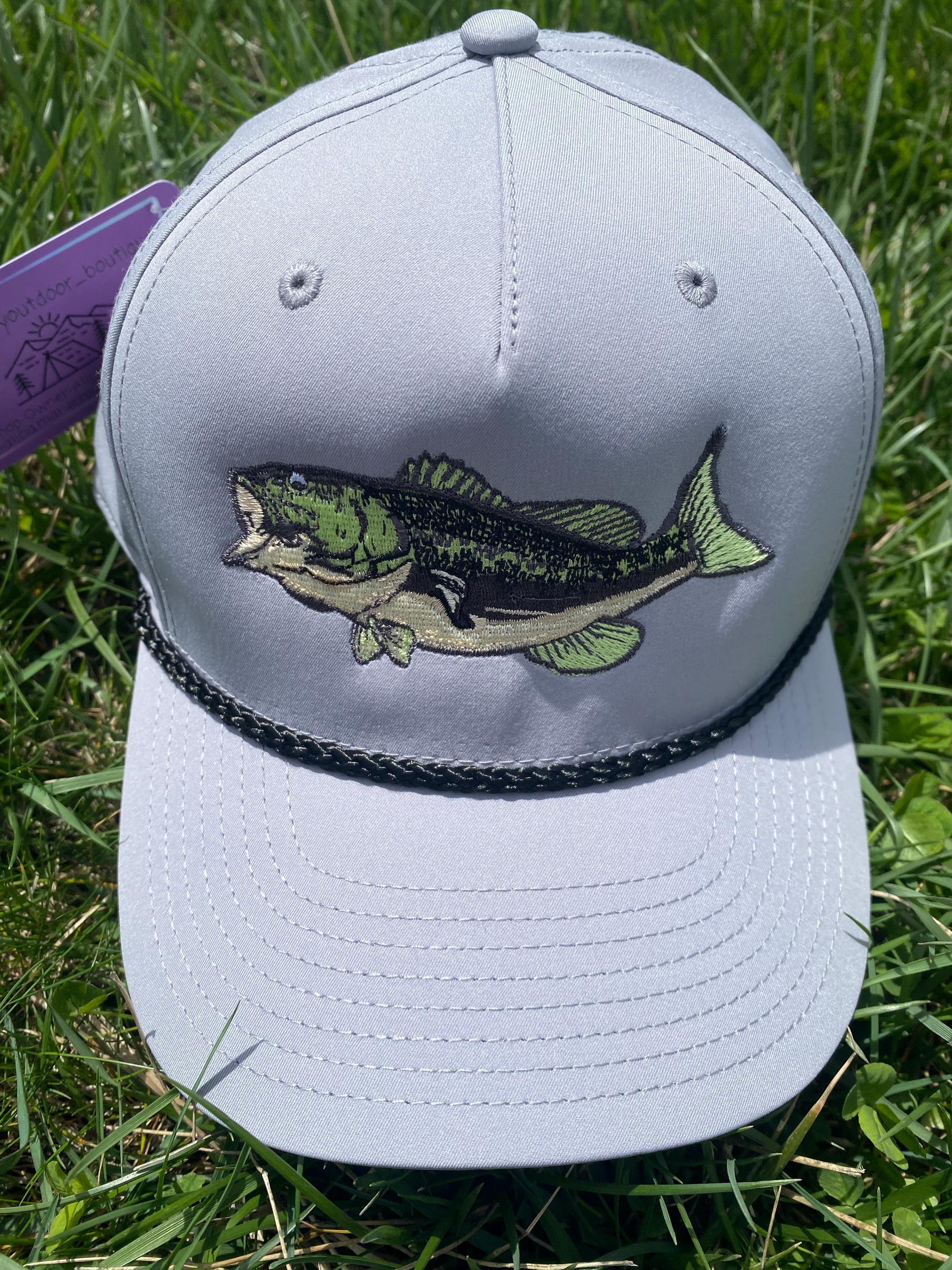 Largemouth Bass/custom Machine Embroidered Richardson Rope Lightweight ...