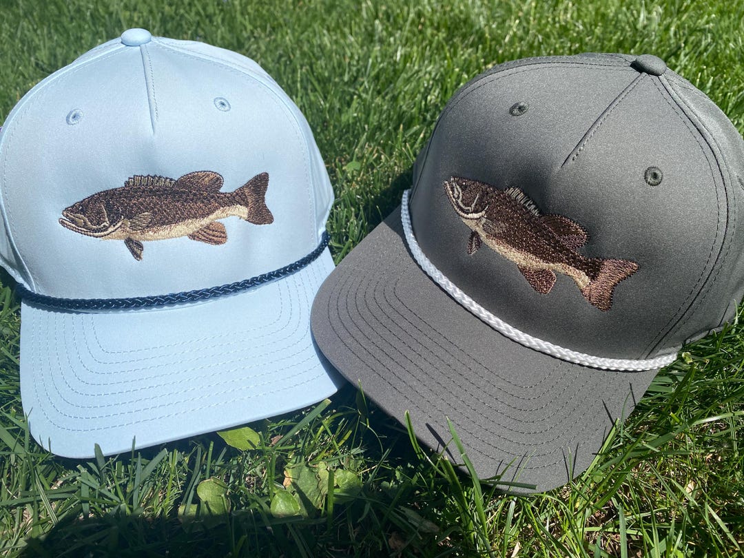 Smallmouth Bass/custom Machine Embroidered Richardson Rope Lightweight ...