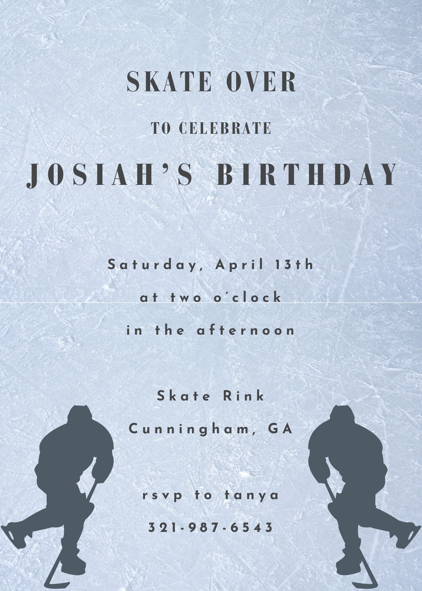 Hockey Birthday Party Invitation - Etsy