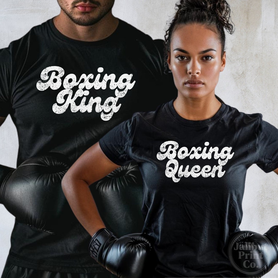 Tshirt Boxing Gift, Boxing Queen/ Boxing King, Boxing Couples, Boxing ...