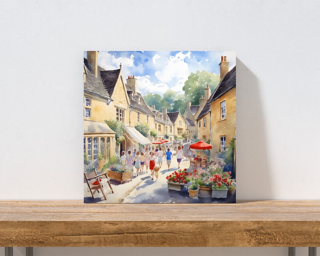 Cotswold Art Print, Watercolor, Canvas Art, Travel Print, Wall Art ...
