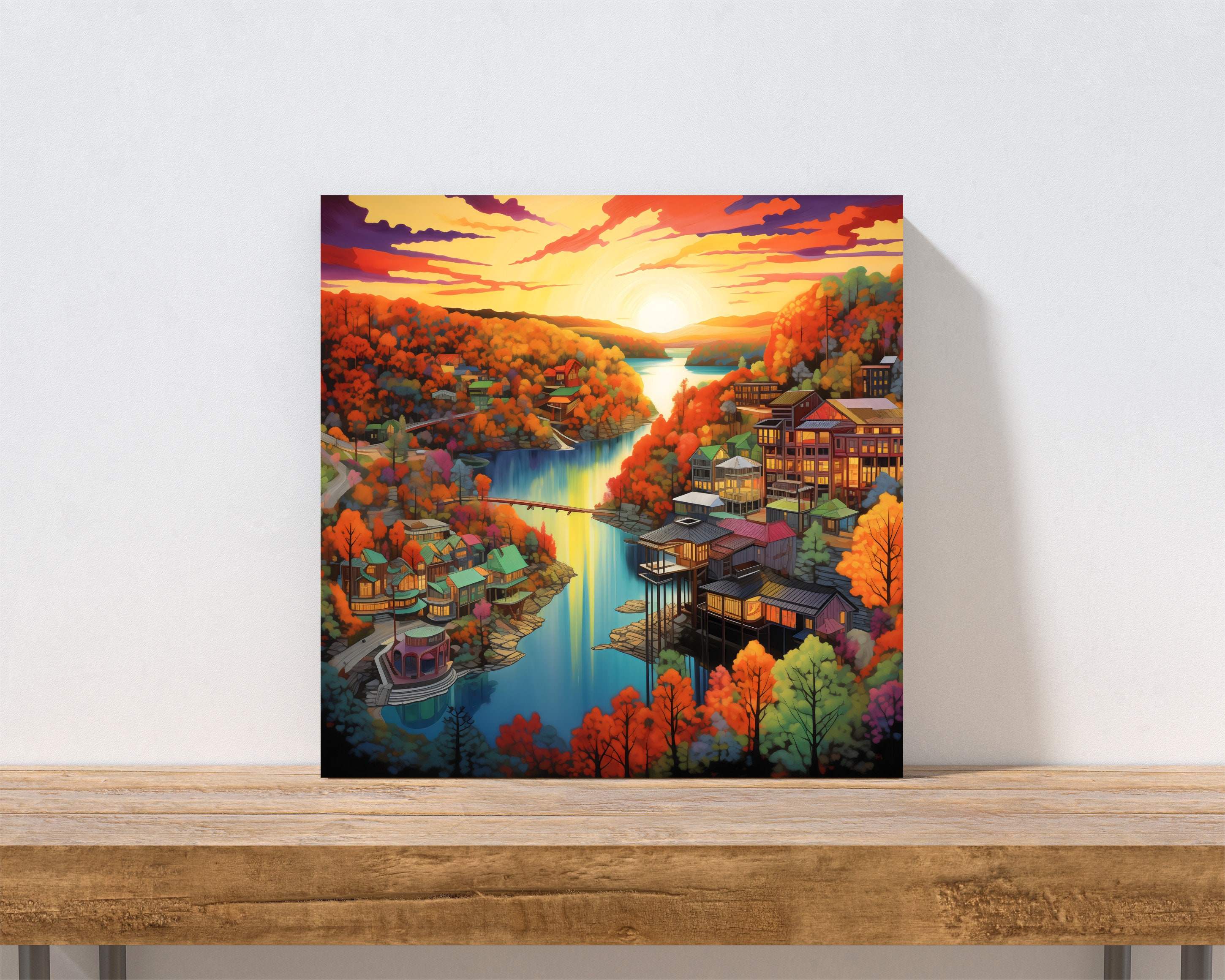 Ozarks Missouri Art Print, Watercolor, Canvas Art, Travel Print, Wall ...