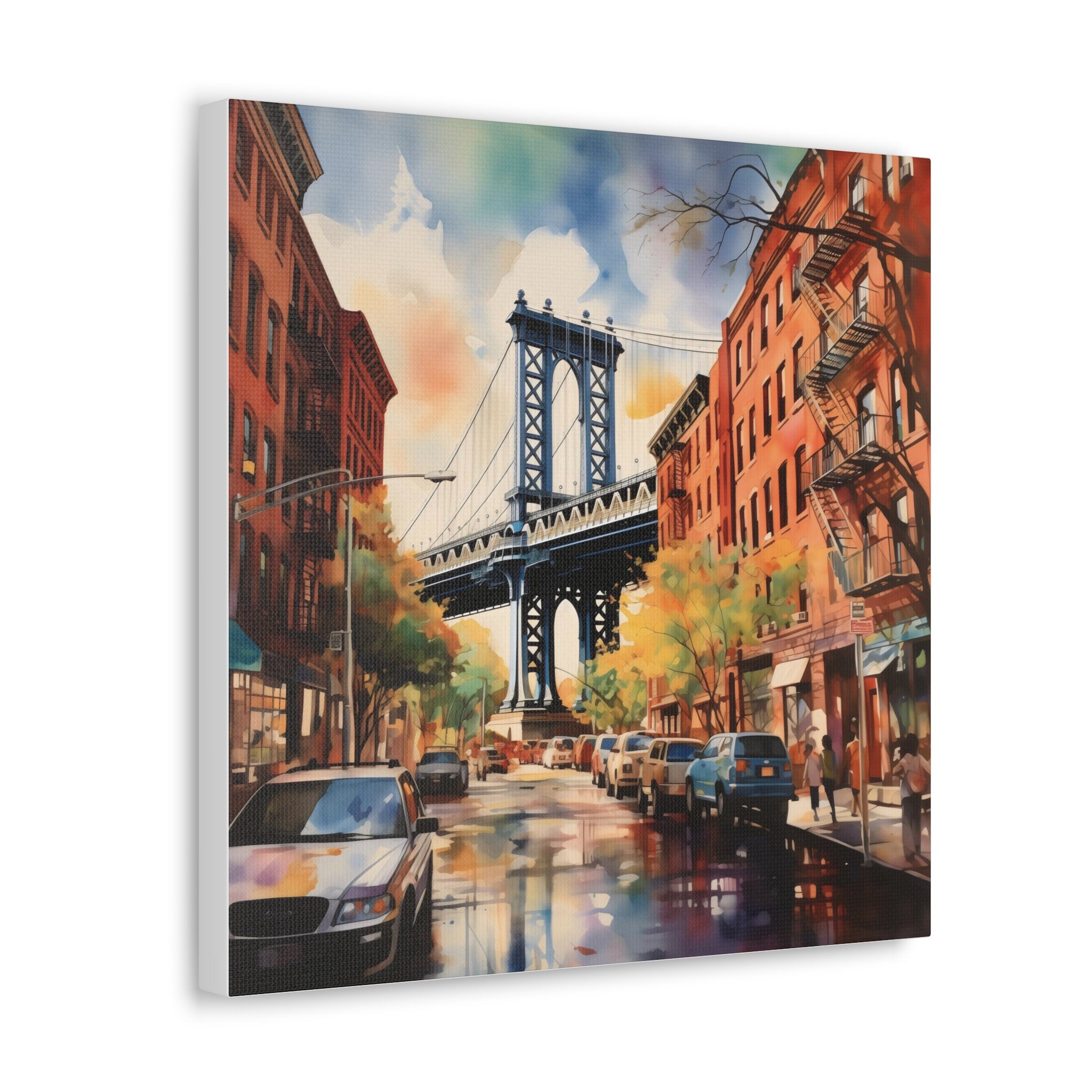 Brooklyn Bridge Art Print, Watercolor, Canvas Art, Travel Print, Wall ...