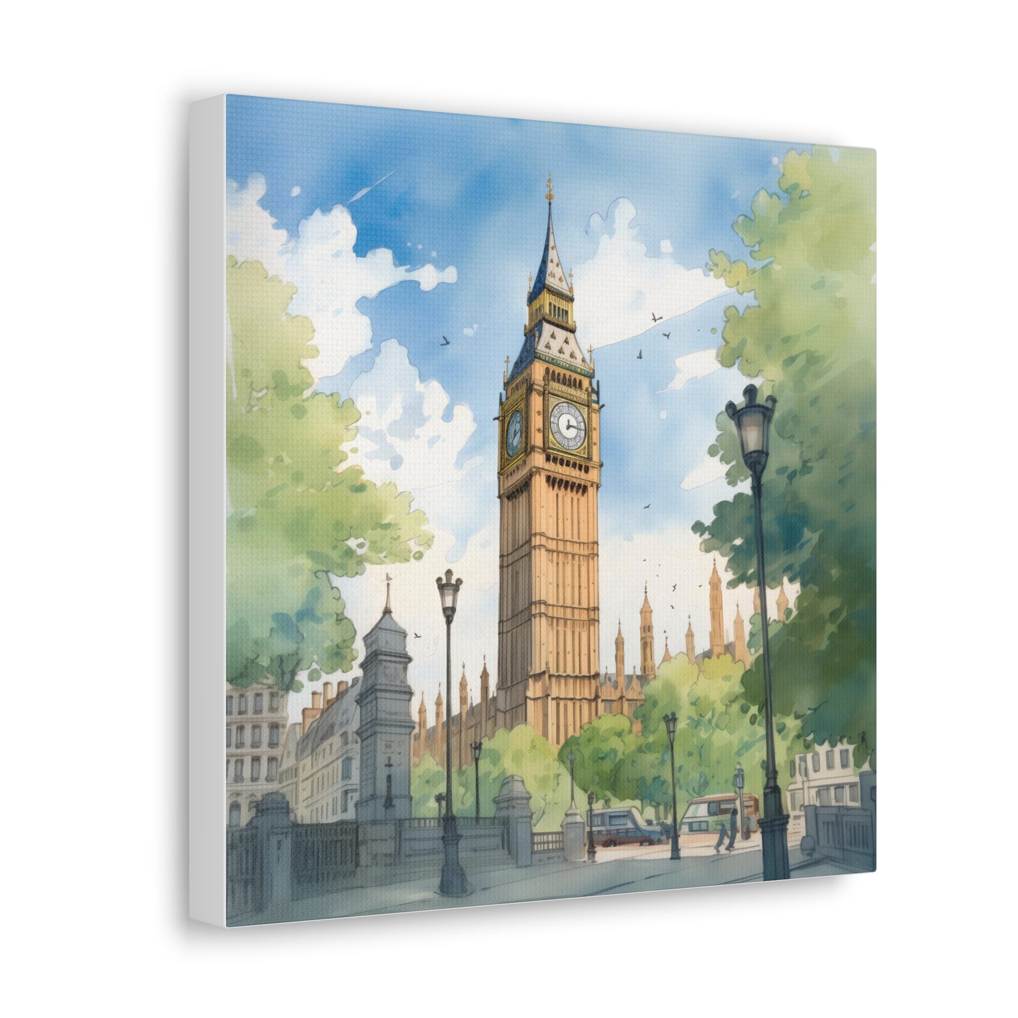 Big Ben London Art Print, Watercolor, Canvas Art, Travel Print, Wall ...