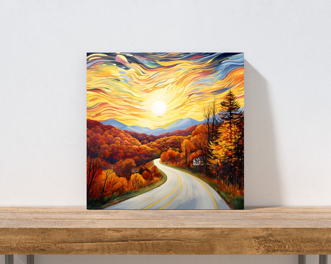 Blue Ridge Mountains Art Print, Watercolor, Canvas Art, Travel Print ...