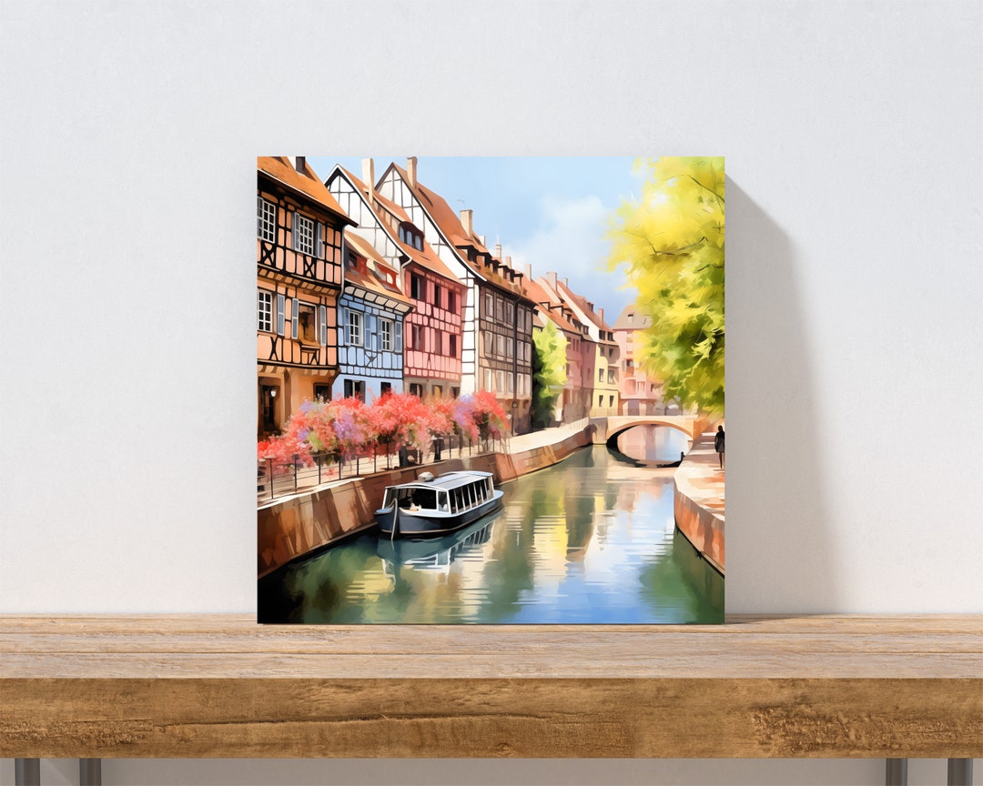 Strasbourg France Art Print, Watercolor, Canvas Art, Travel Print, Wall ...