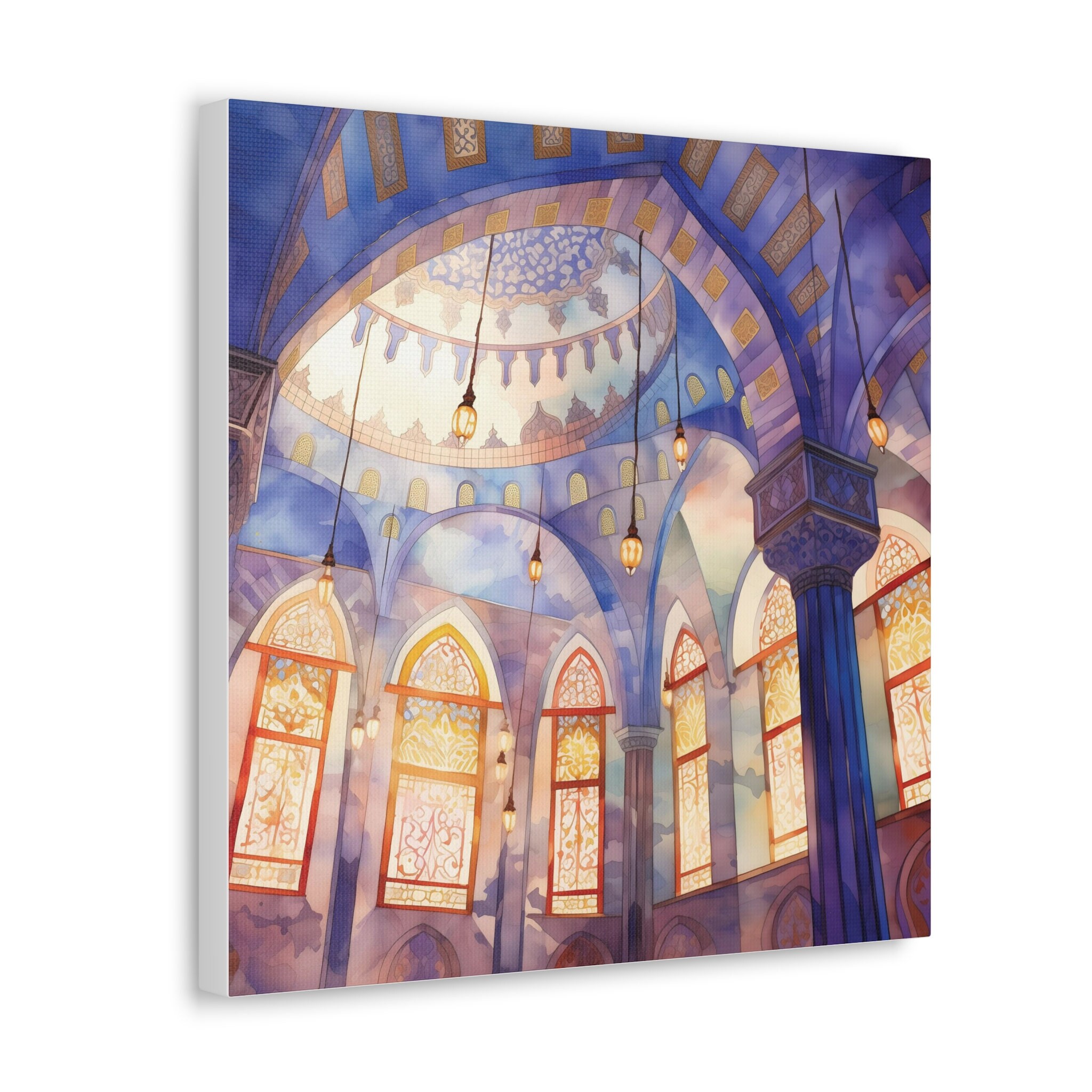 Blue Mosque Art Print, Watercolor, Canvas Art, Travel Print, Wall Art ...