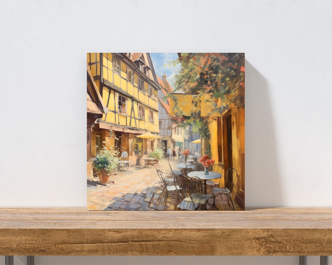 Old Town Colmar France Art Print, Watercolor, Canvas Art, Travel Print ...