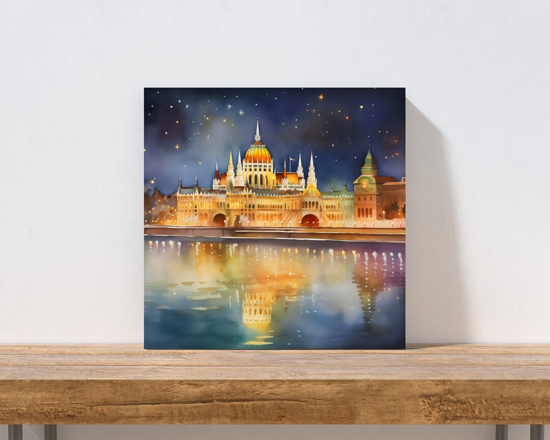 Budapest Hungary Art Print, Watercolor, Canvas Art, Travel Print, Wall ...