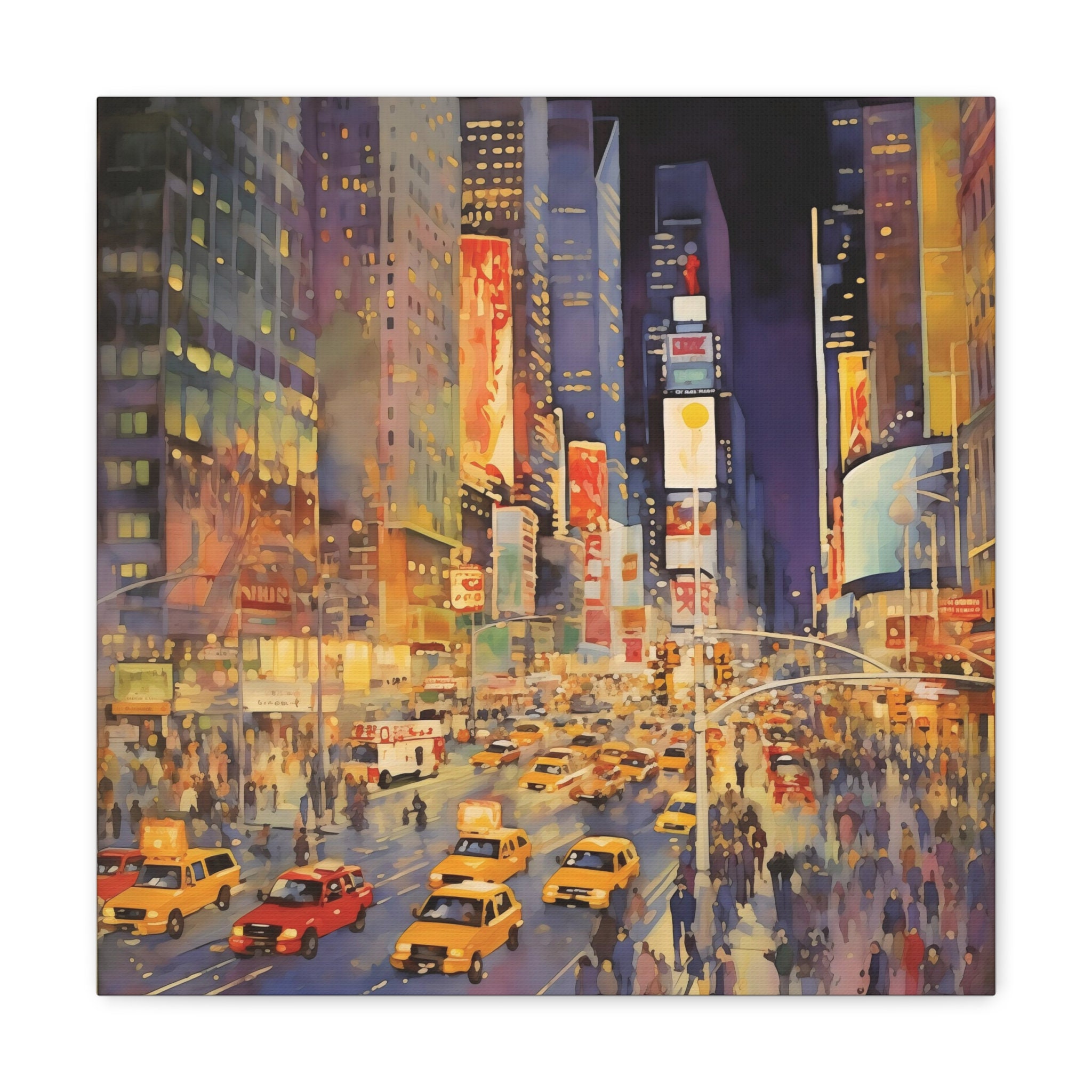 Times Square Art Print, Watercolor, Canvas Art, Travel Print, Wall Art ...
