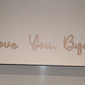 Love You, Bye - Hallway Wall Sign, Wooden Wall Quote, Wall Decor, House ...