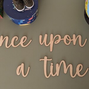 Once Upon a Time Kids Bedroom Wall Sign, Wooden Wall Quote, Nursery ...