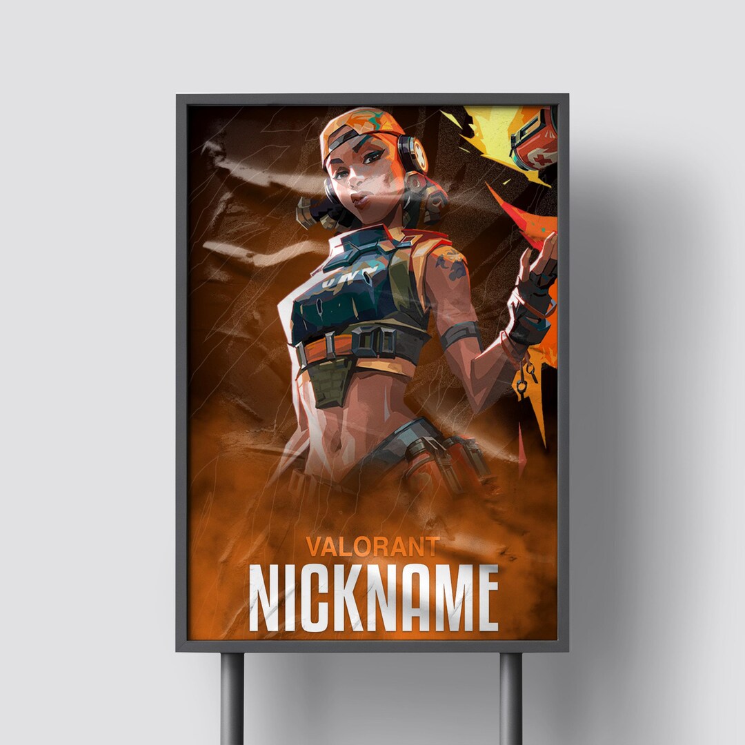 Valorant Custom Poster, Valorant Personalized, Valorant Fade Poster ...