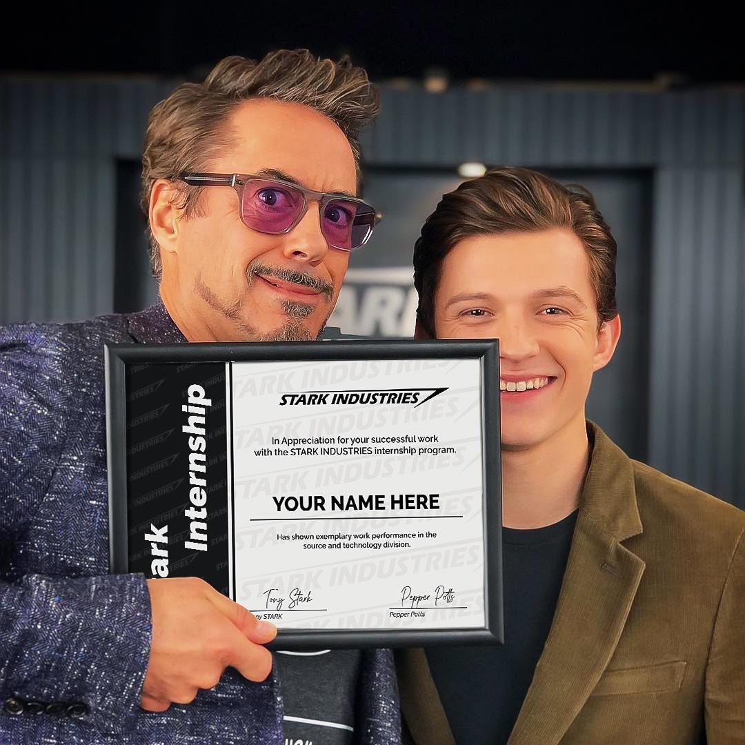 Custom Stark Internship Certificate - Spiderman, Iron Man (digital ...