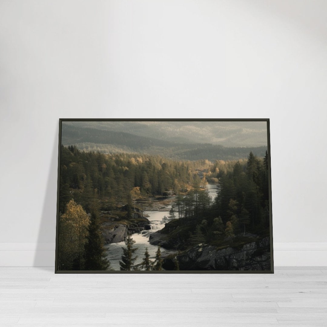 Nordic Landscape Nordic Trees and Mountains Drone Photography Pine ...