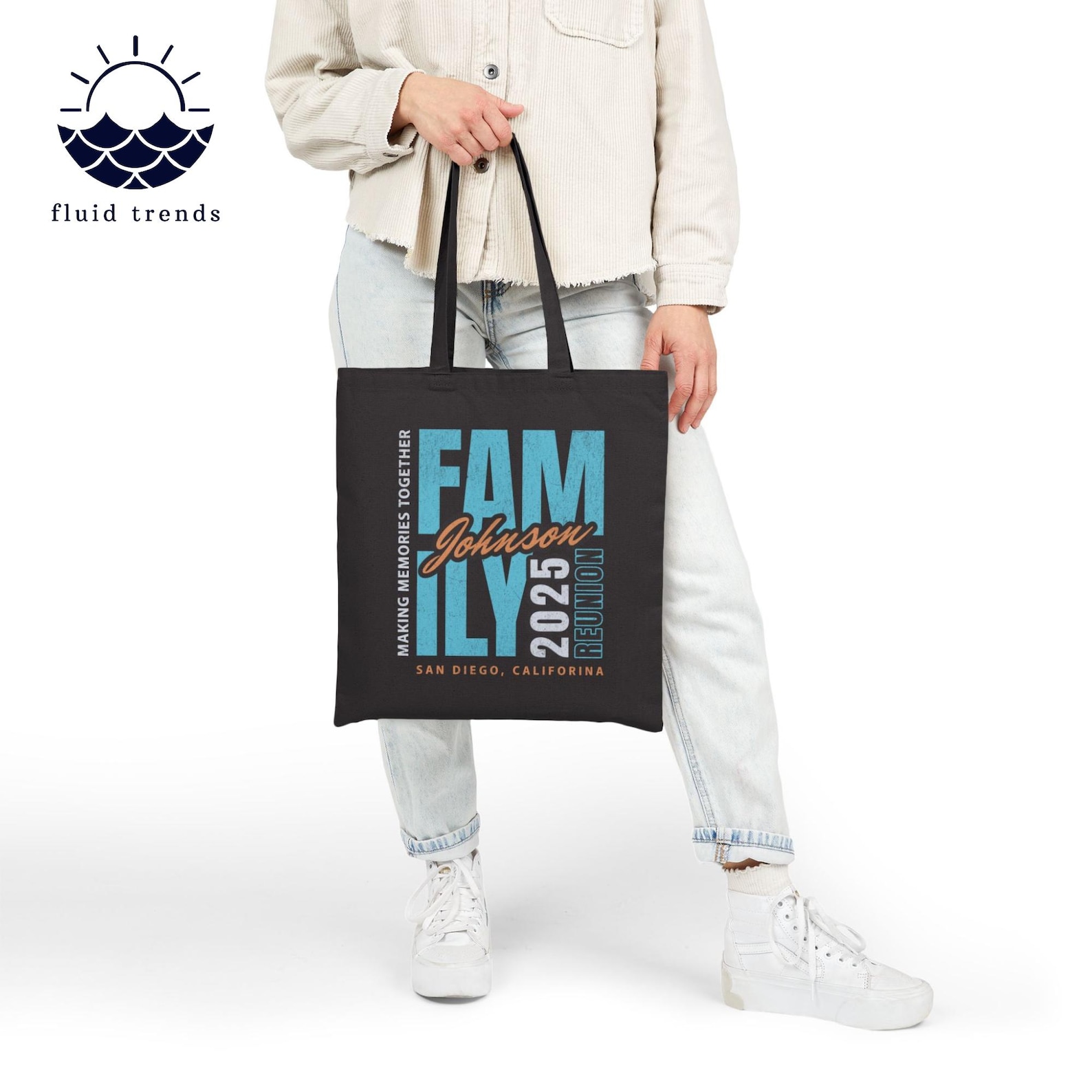 Family Reunion Tote Bags – Bulk Reunion Favors – Custom Canvas Bags ...