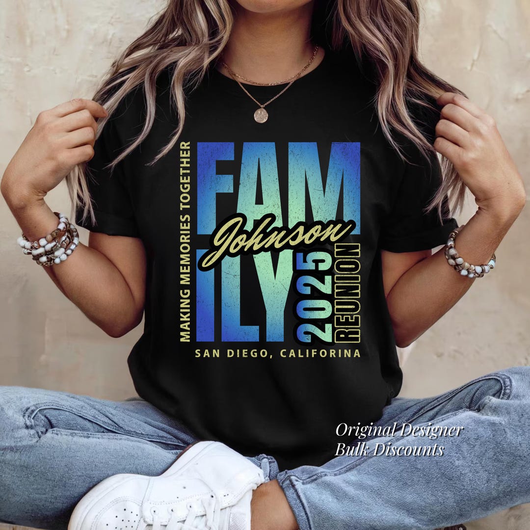 Custom Family Reunion Shirts 2026 – Matching Reunion T-shirts ...