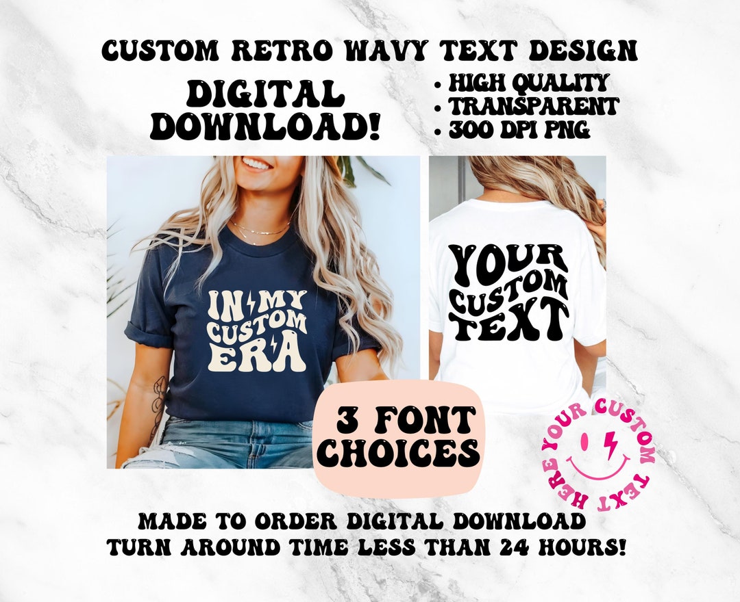 Custom Wavy Font in My Era Font Retro Font Png in My Era Png in My ...