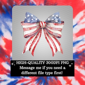 Fourth of July Png Coquette Bow Png America Png American Flag ...