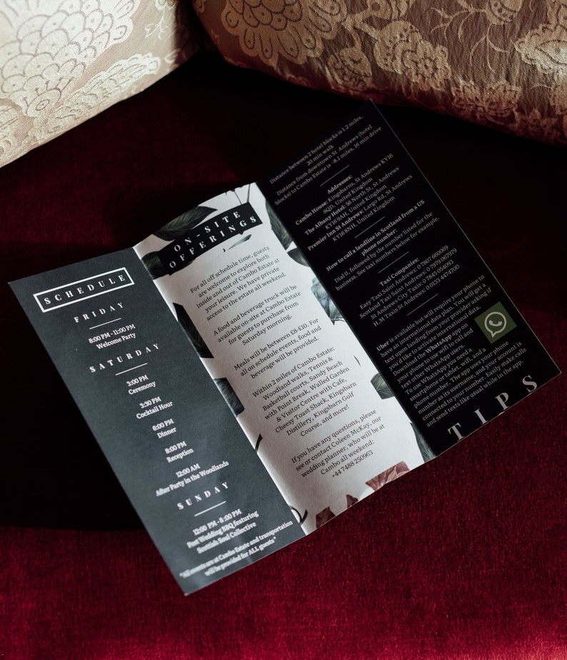 Wedding Weekend Guide, Digital Template, Wedding Program, Destination ...