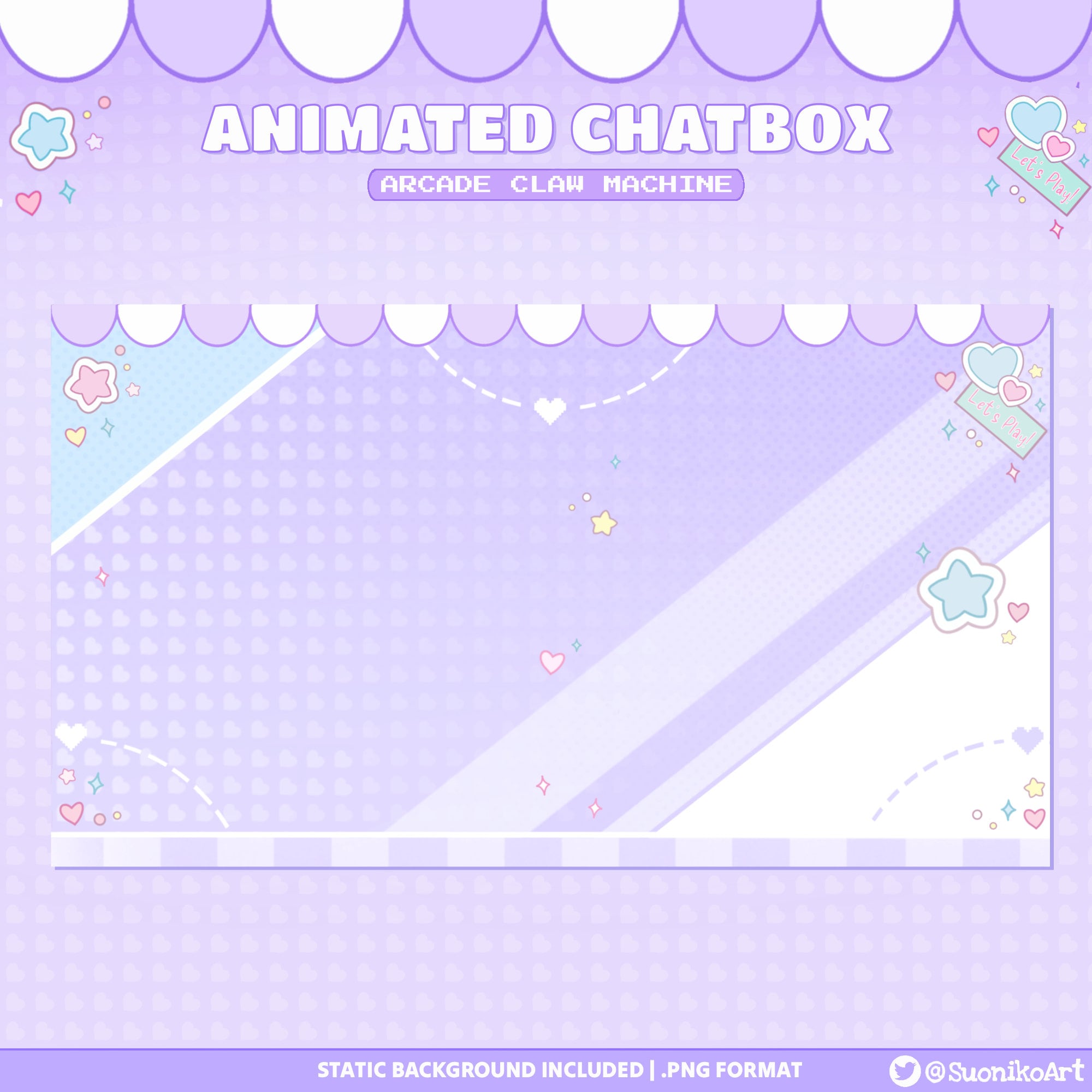 Animated Chatbox - Cute Arcade Claw Machine | Stream Overlay | Stream Setup | Just Chatting ...