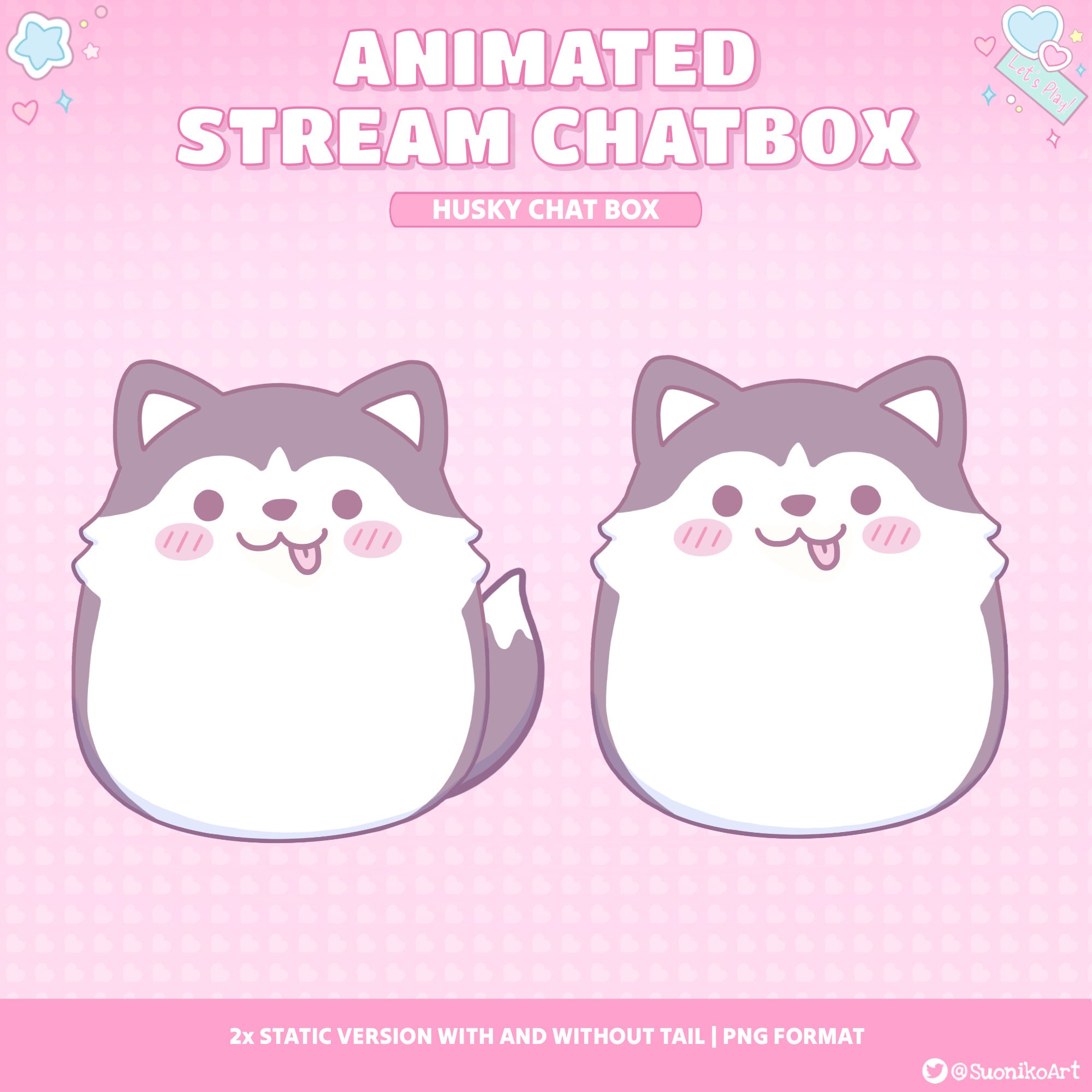 Animated Chatbox - Cute Husky Dog | Stream Overlay | Stream Setup ...