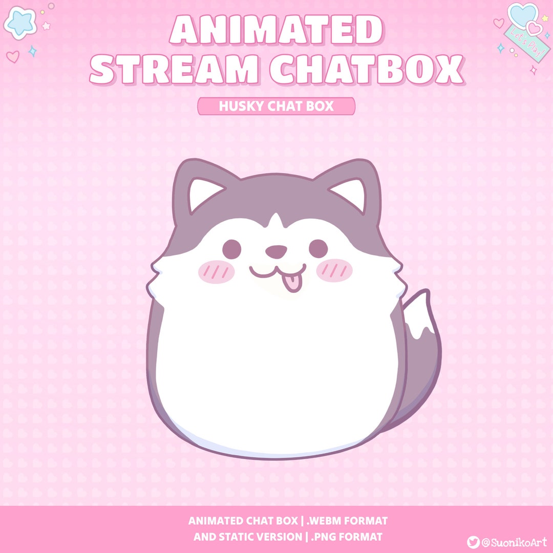 Animated Chatbox - Cute Husky Dog | Stream Overlay | Stream Setup ...
