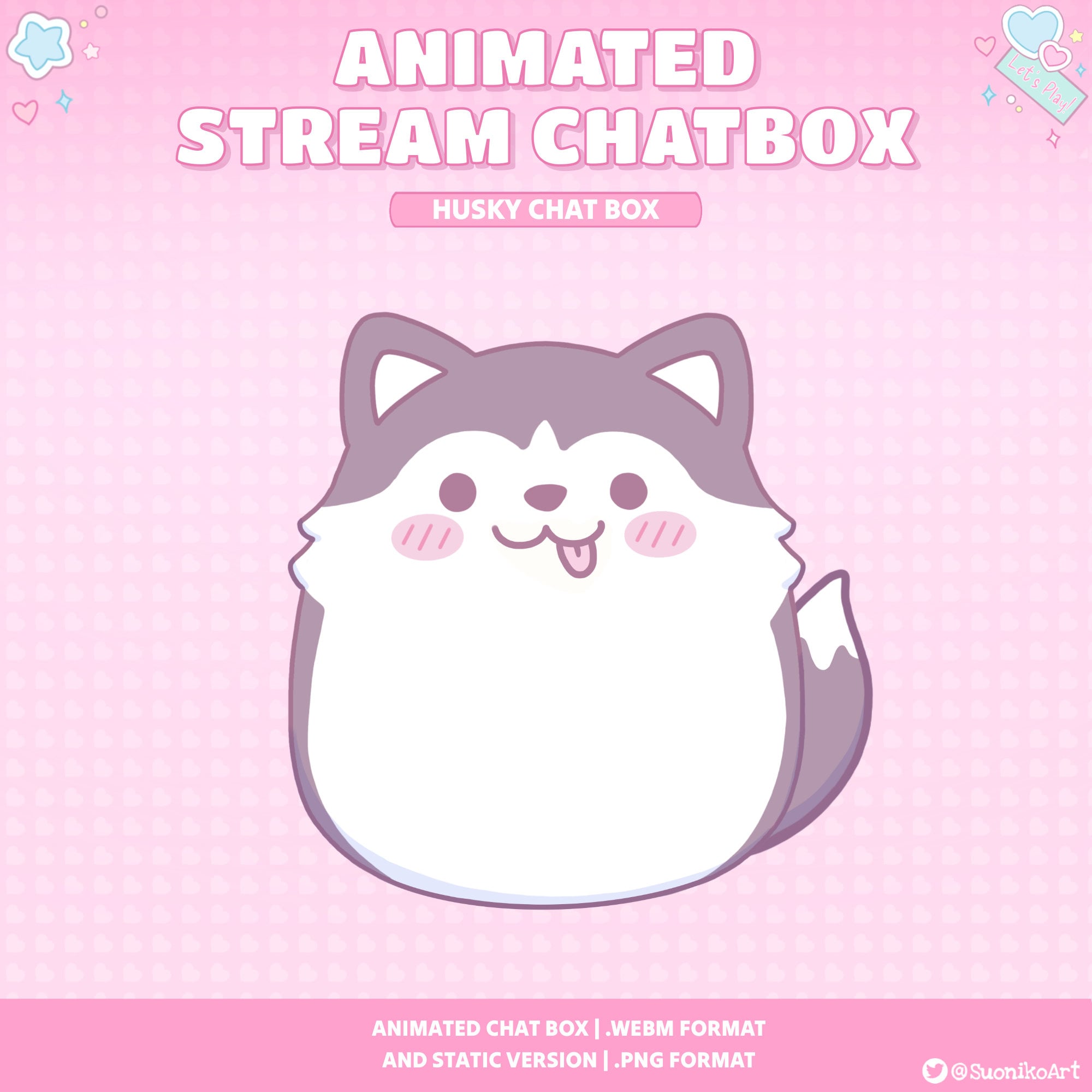 Animated Chatbox - Cute Husky Dog | Stream Overlay | Stream Setup ...