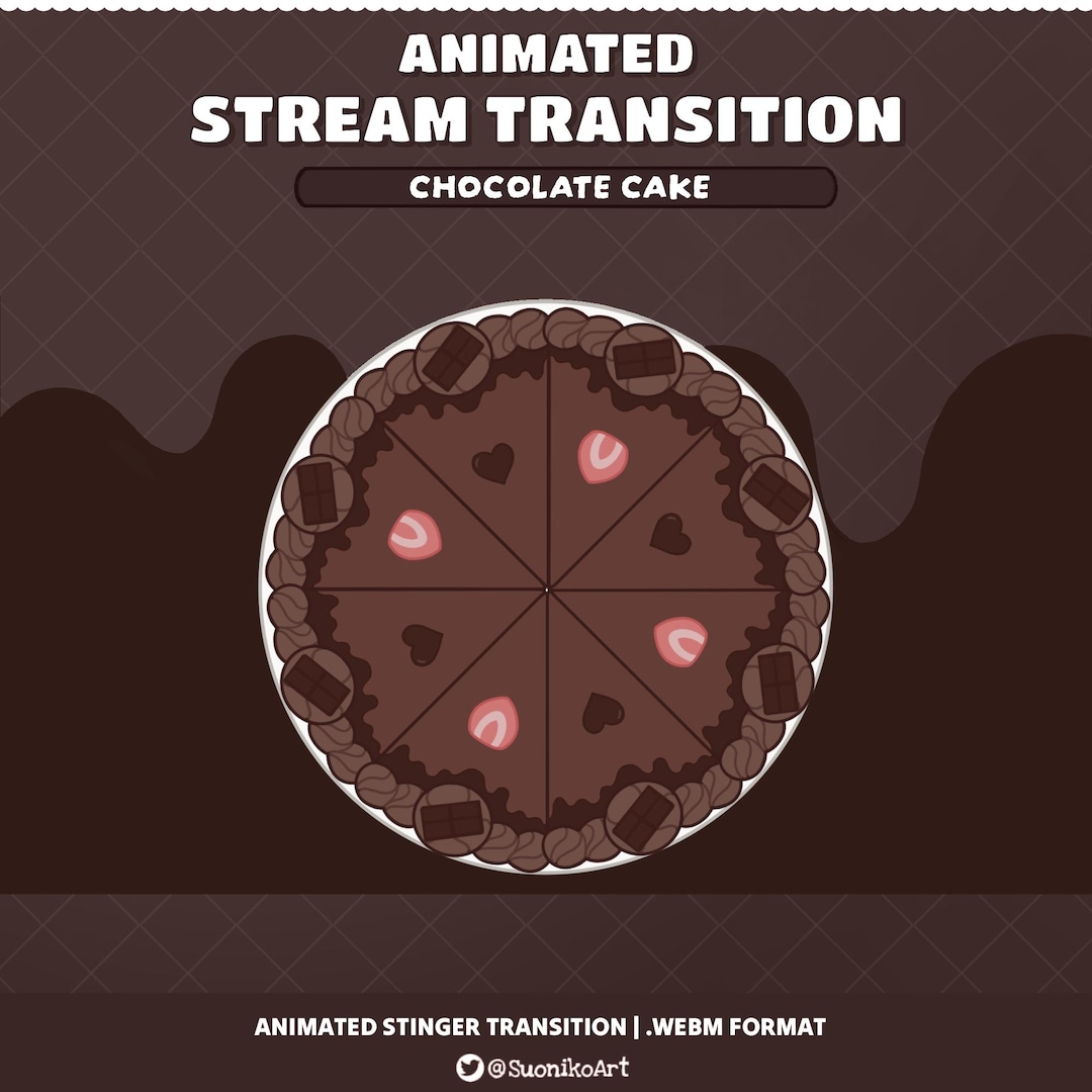Chocolate Cake Stinger Transition | Cute Twitch Stinger Transition ...