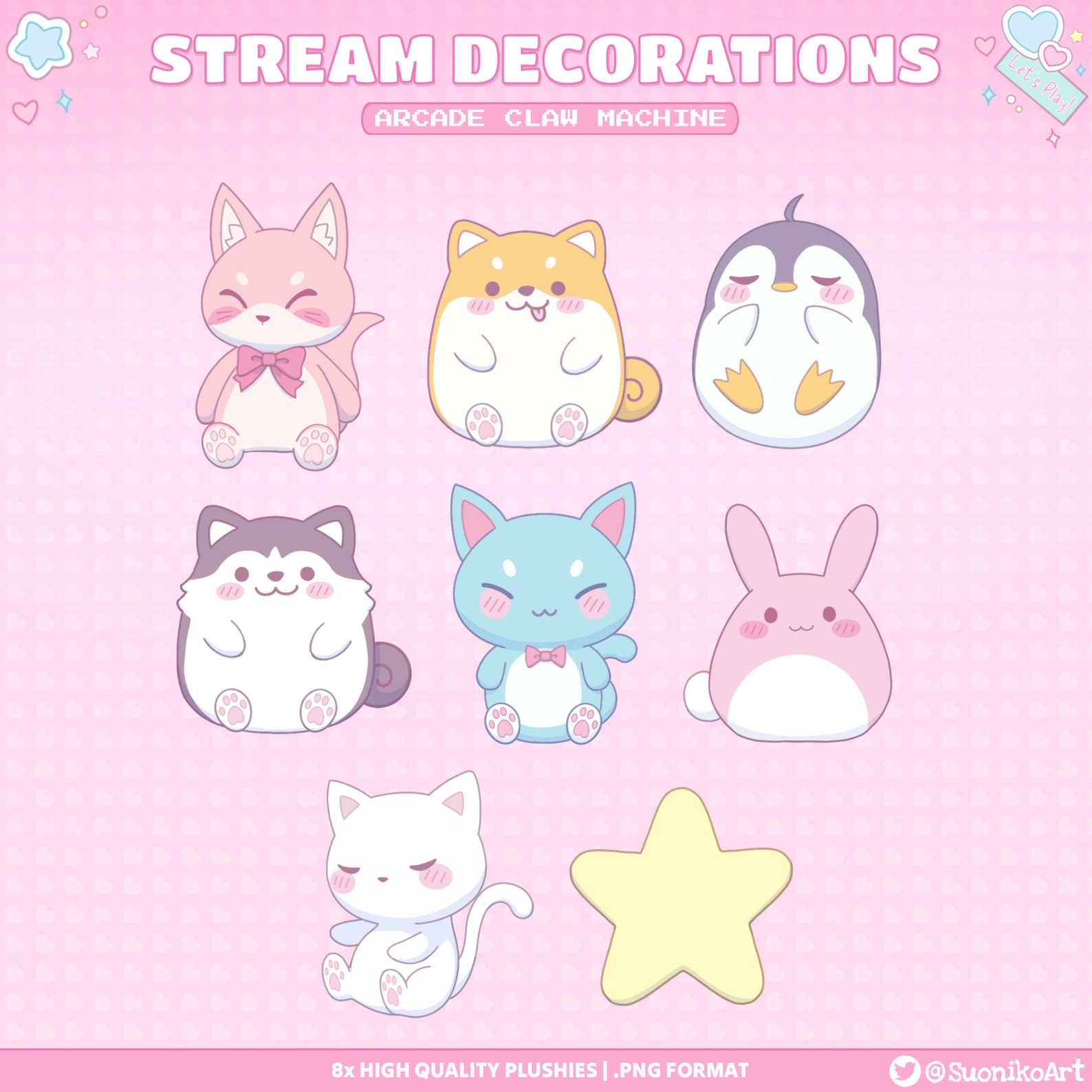 Animated Stream Package Cute Arcade Claw Machine Package for Twitch ...