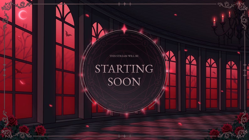 Gothic Vampire Animated Screens | Stream Screens | Dark | Twitch ...